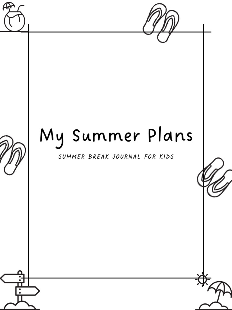 My Summer Plans Kids Journal | PDF