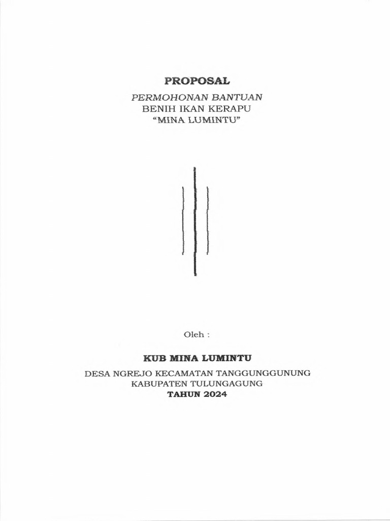 Proposal Mina Lumintu Permohonan Benih 2025 | PDF