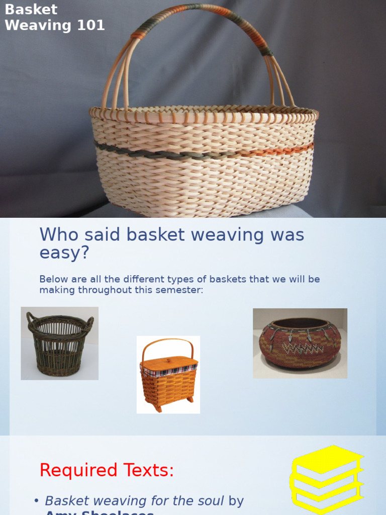 Basket Weaving Class | PDF