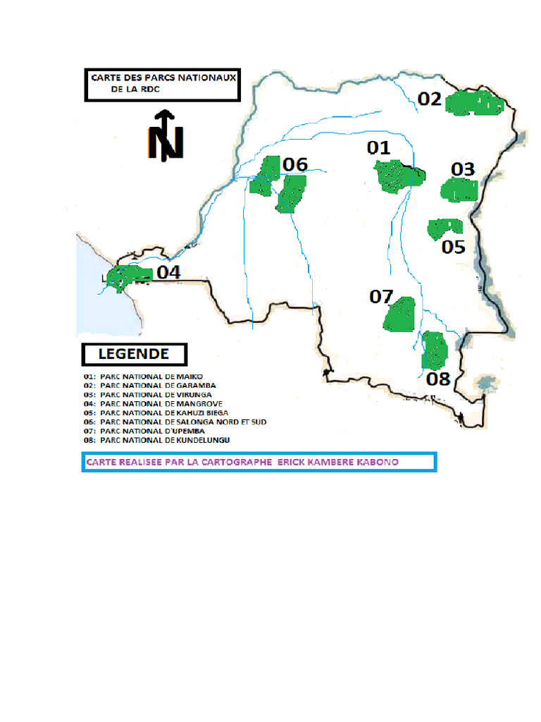 Carte Des Parcs de La RDC | PDF