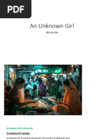 Analysis of Moniza Alvi's "An Unknown Girl" | PDF
