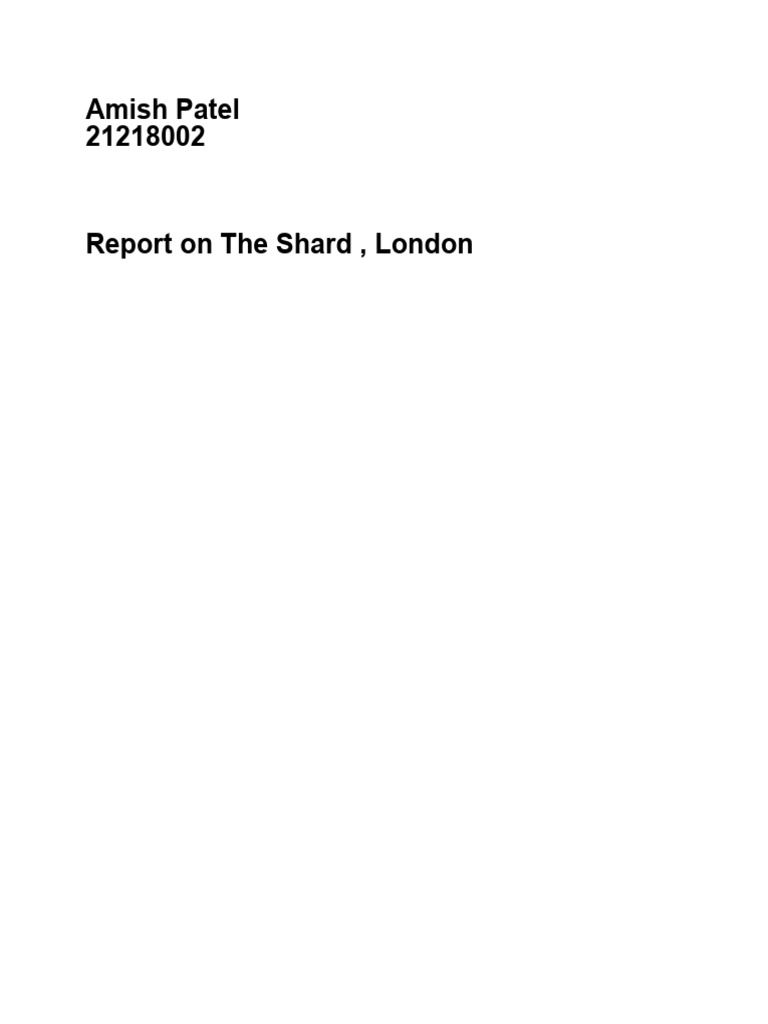 The Shard: Design and Structural Insights | PDF | Concrete | Structural ...