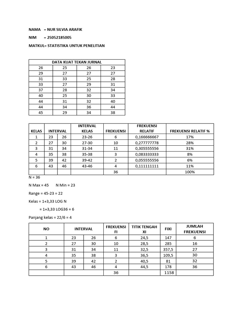 Nur Silvia Arafik Statistik | PDF