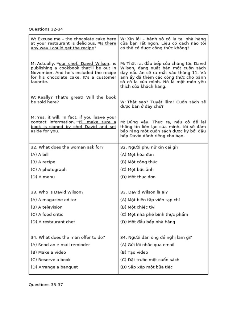 Part 3 Toeic P2 | PDF