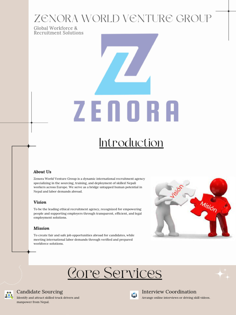 Zenora World Venture Group | PDF