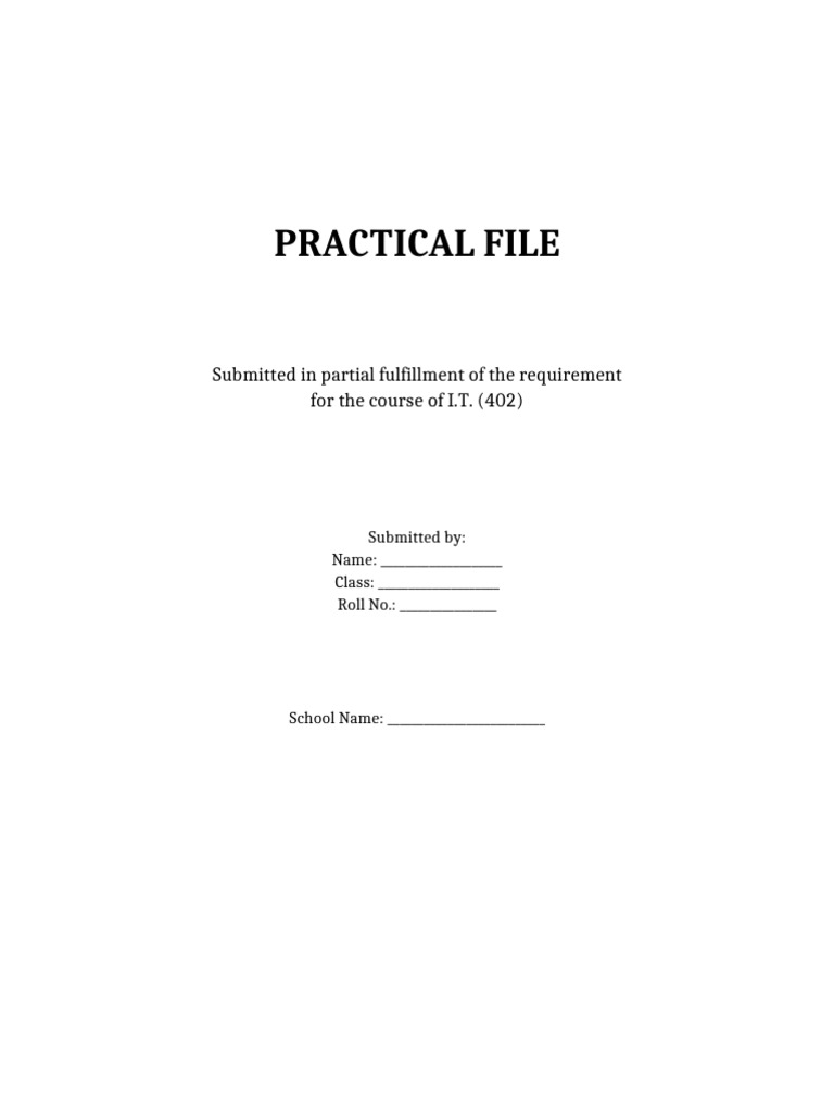 Practical File Front Acknowledgement | PDF