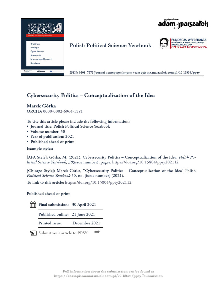 Cybersecurity Politics Explained | PDF | Computer Security | Security