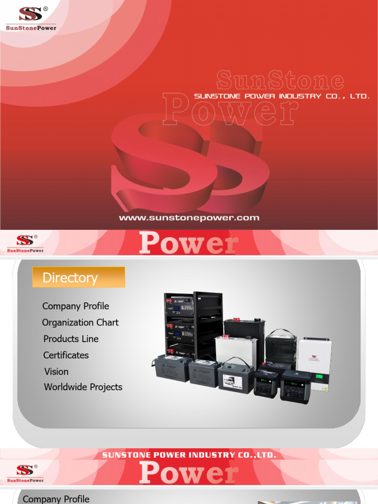 Sunstone Power: Battery Solutions Overview | PDF | Electric Power ...