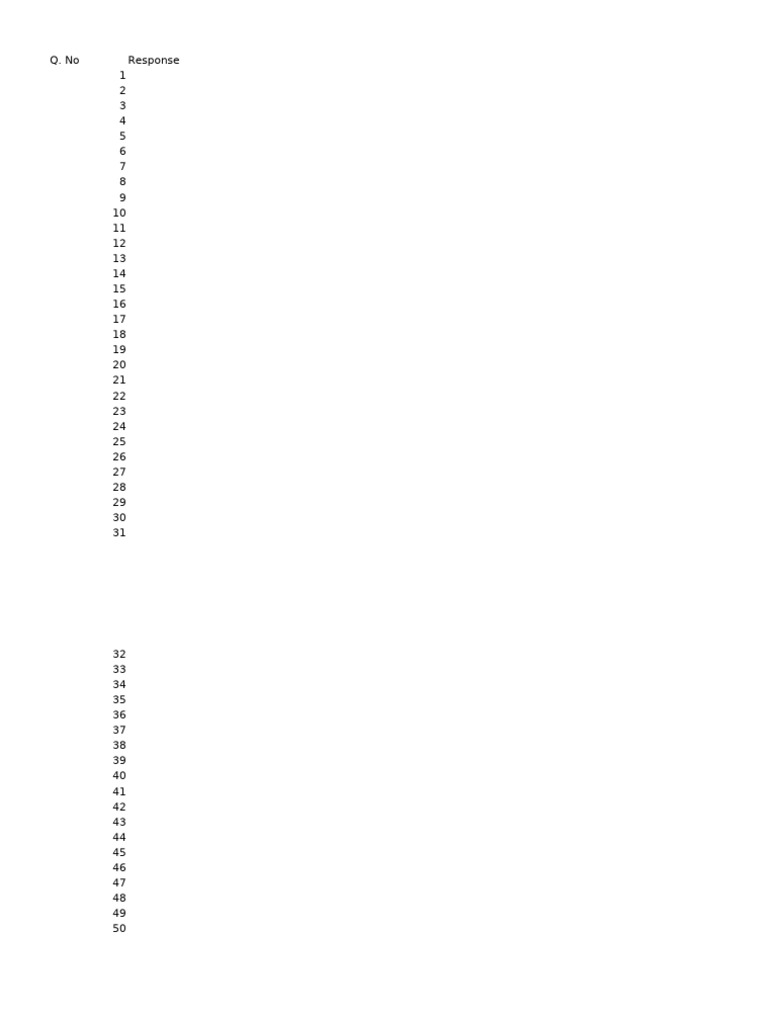 Sample Response Sheet | PDF