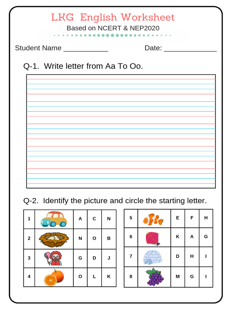 LKG - English | PDF