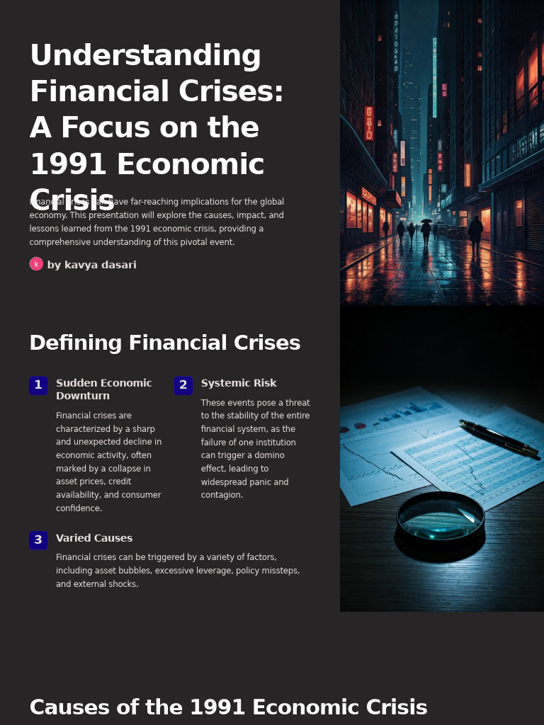 Understanding Financial Crises A Focus On The 1991 Economic Crisis ...