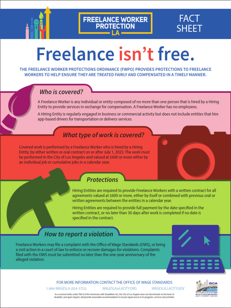 LA Freelance Worker Protection Guide | PDF | Freelancer | Americans ...