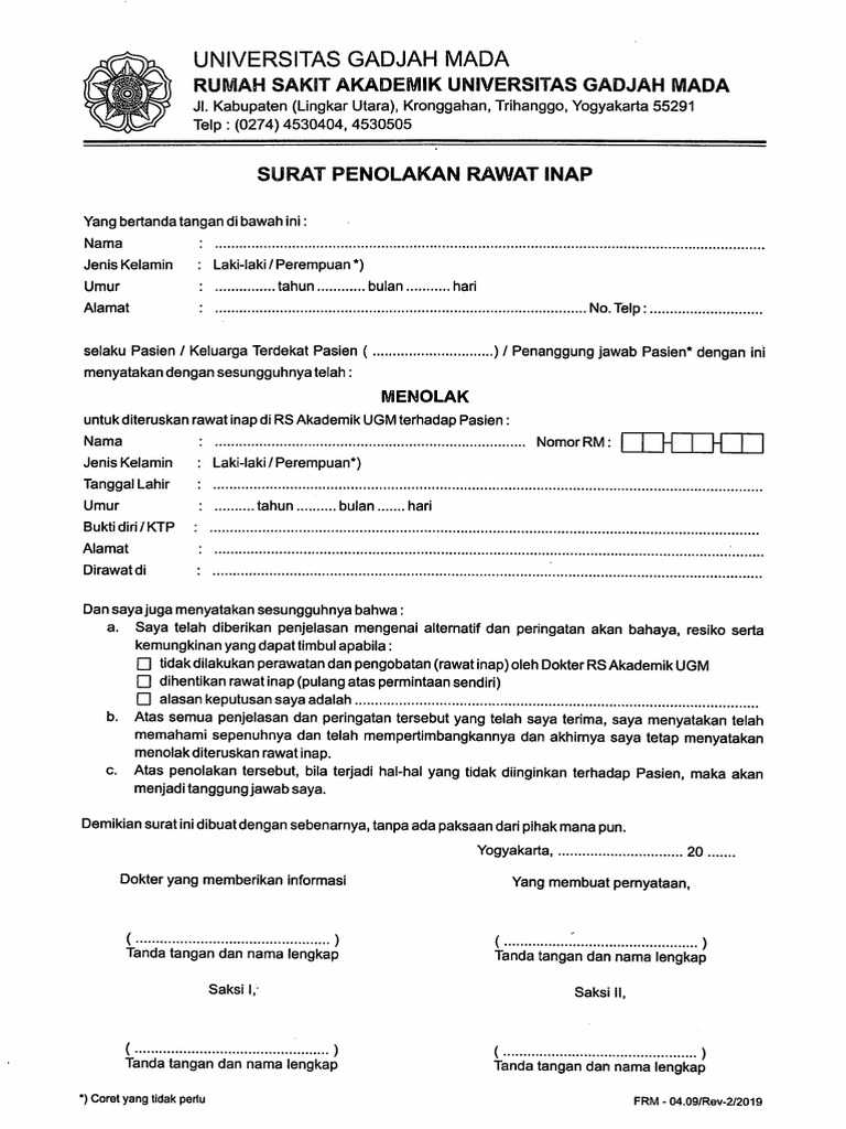 Penolakan Ranap Rev2-2019 | PDF