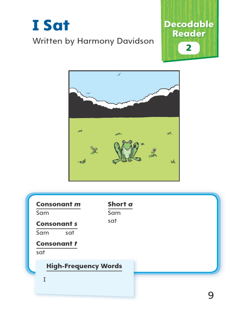 High-Frequency Words: I Sat | PDF