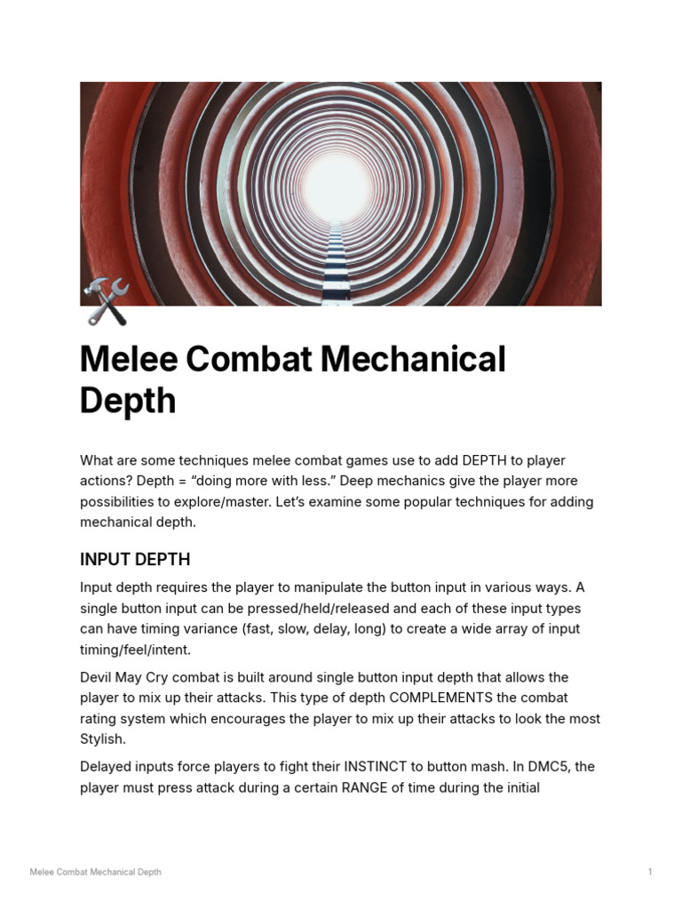 0a846000 30c6 421f Ac98 A960c1a45c09 Melee Combat Mechanical Depth | PDF