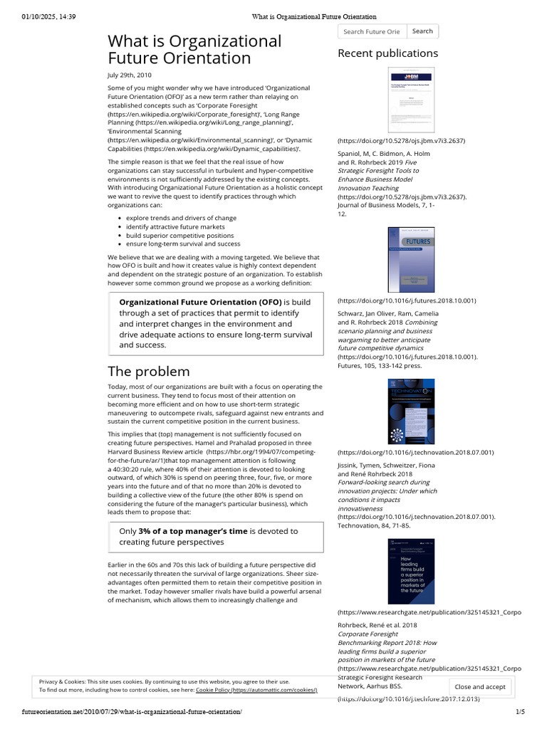 What Is Organizational Future Orientation | PDF | Business
