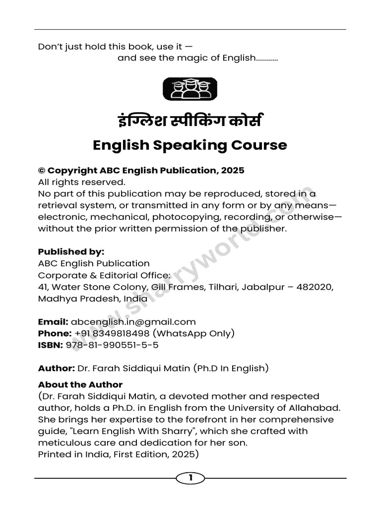 7.english Speaking Course Book For Sharry | PDF