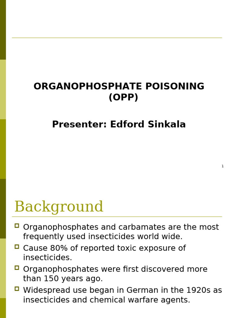 Organophosphate Poisoning | PDF | Glutathione | Aspirin