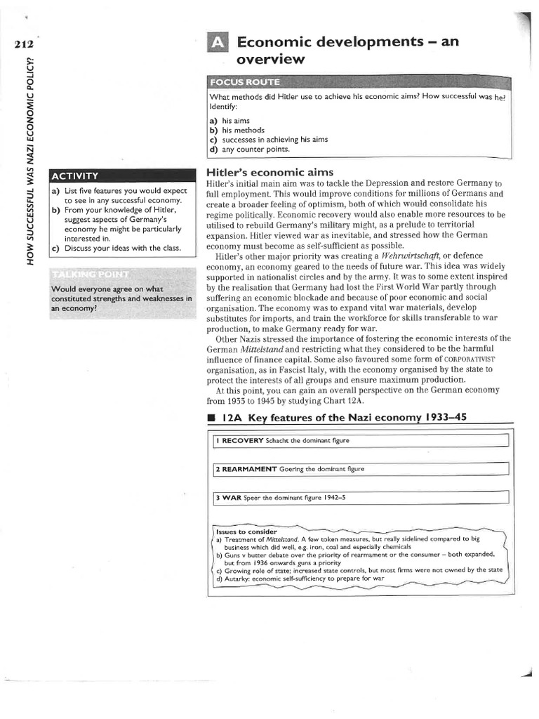 Economic Developments in Nazi Germany | PDF