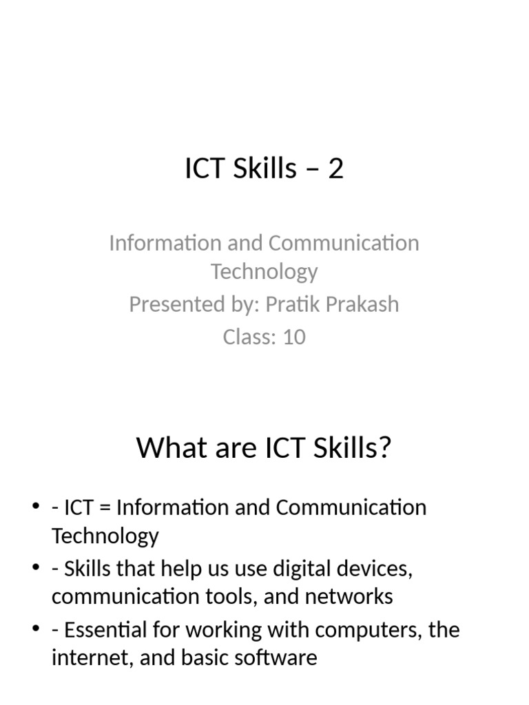 Essential ICT Skills for Students | PDF