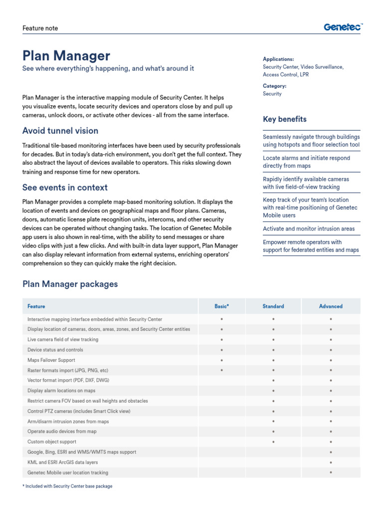 En Genetec Security Center Plan Manager | PDF | Esri | Arc Gis