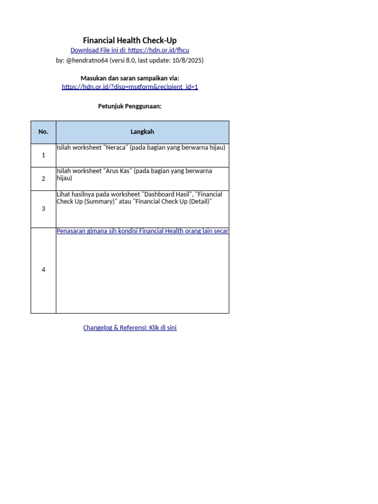 Financial Health Check Up | PDF