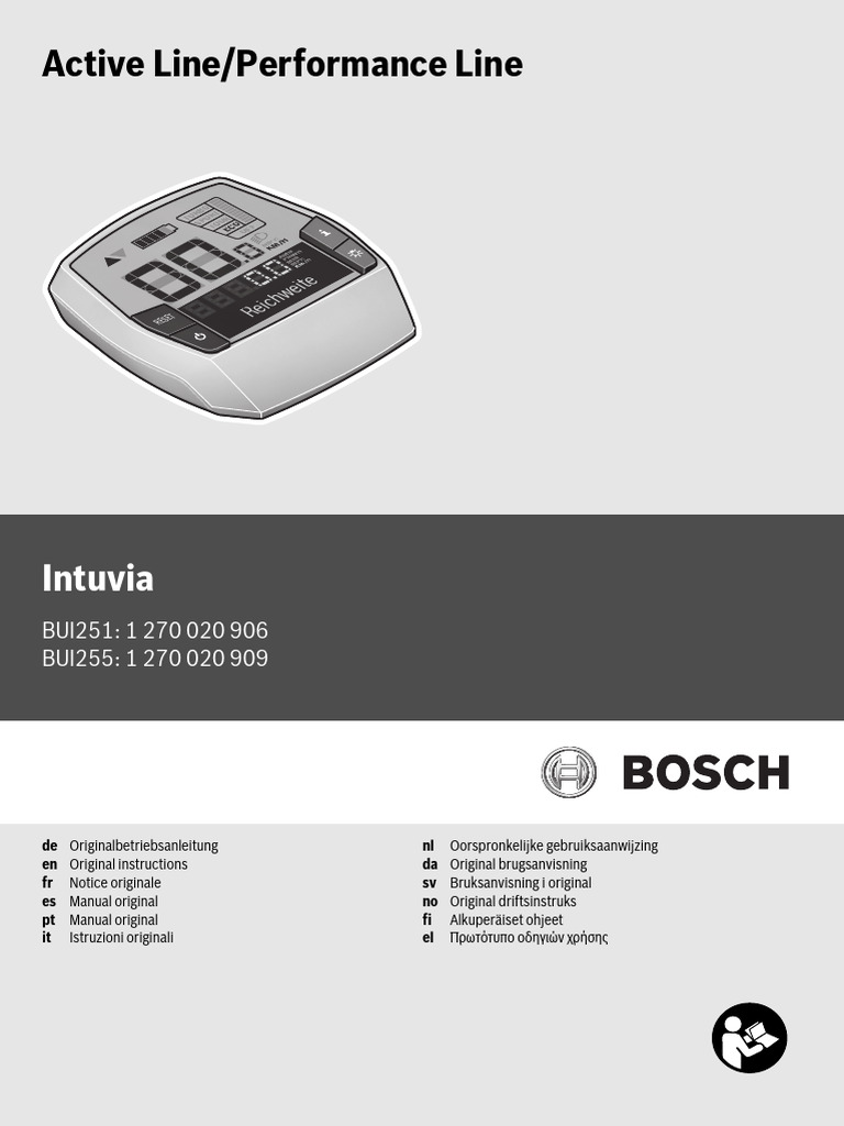Handleiding Bosch Intuvia Display | PDF