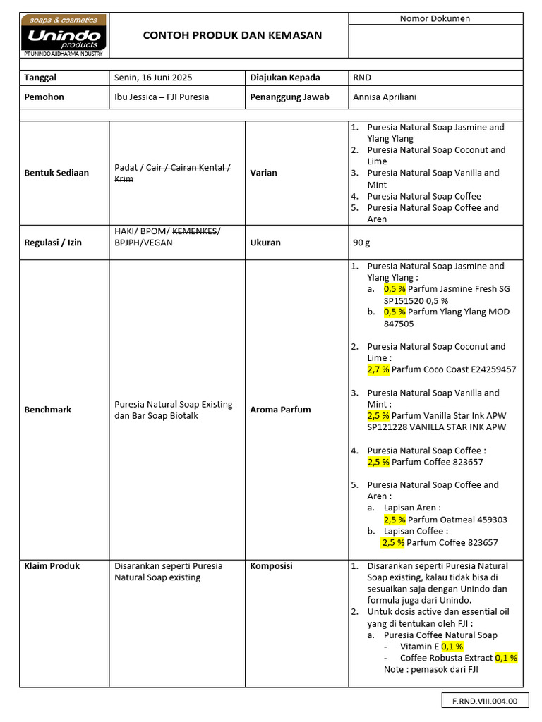 Surat Approval Sample Puresia Natural Soap | PDF