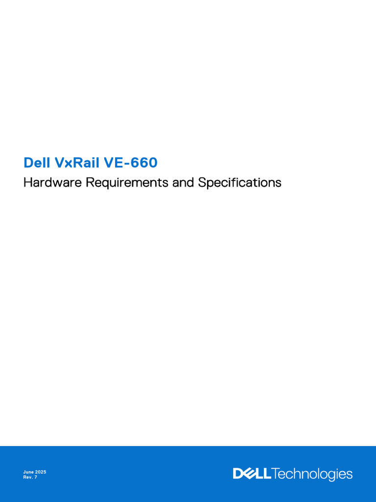 Dell VxRail VE-660 Specifications Guide | PDF | Computer Science ...