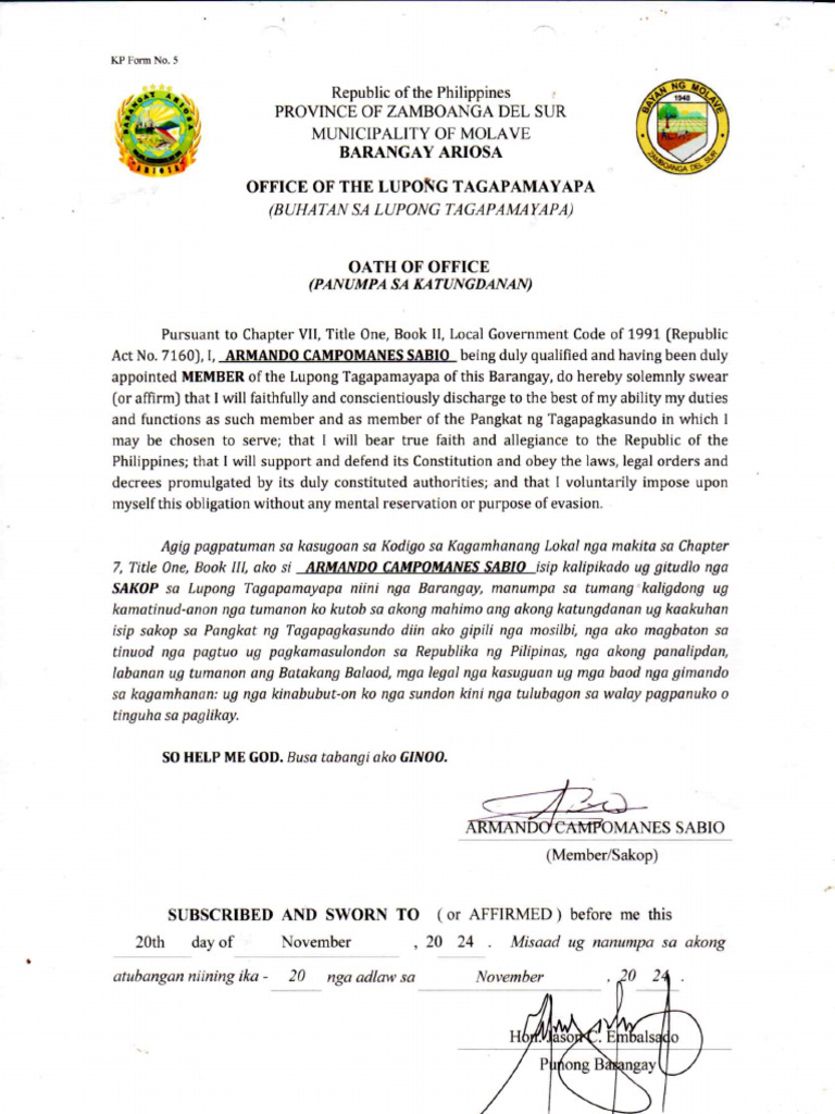 Oath of Office | PDF