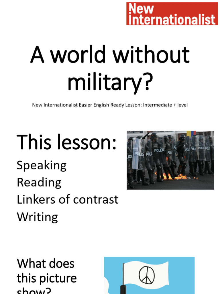 Debating Military Abolition: Pros and Cons | PDF | Military | Verb