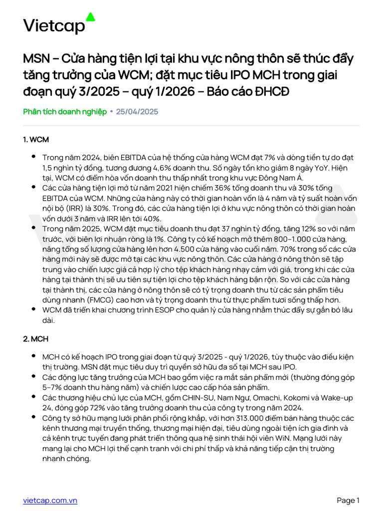 MSN Cua Hang Tien Loi Tai Khu Vuc Nong Thon Se Thuc Day Tang Truong Cua ...