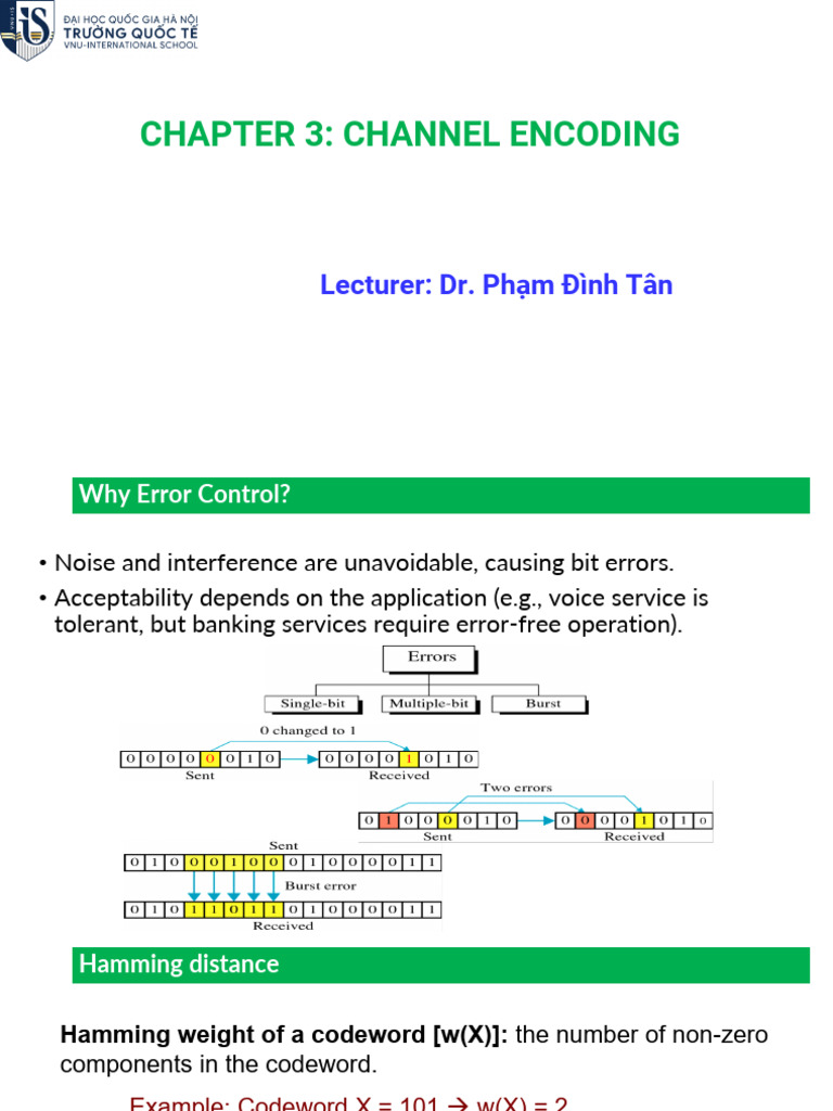 Chapter 3 Channel Encoding | PDF | Error Detection And Correction | Low Density Parity Check Code