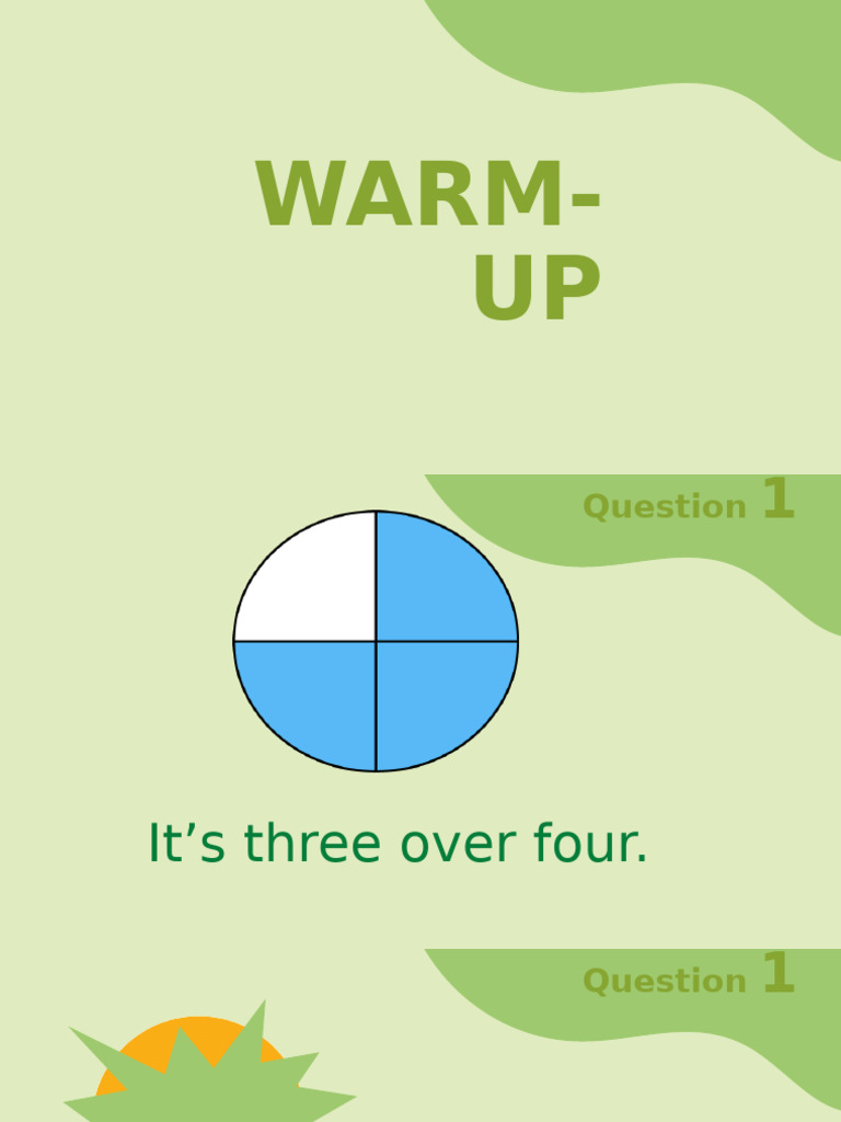 M5 Fraction Warm Up | PDF