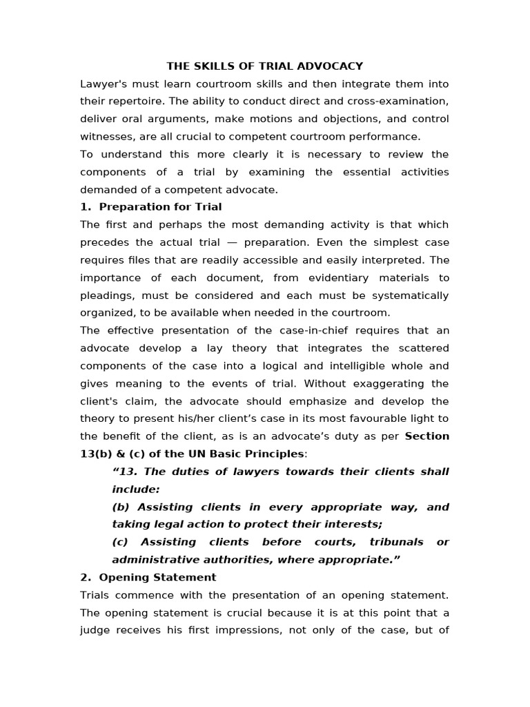 Trial Advocacy Round 2 | PDF | Witness | Testimony