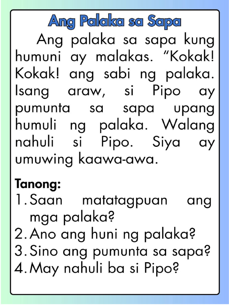 Tagalog Stories 2 | PDF