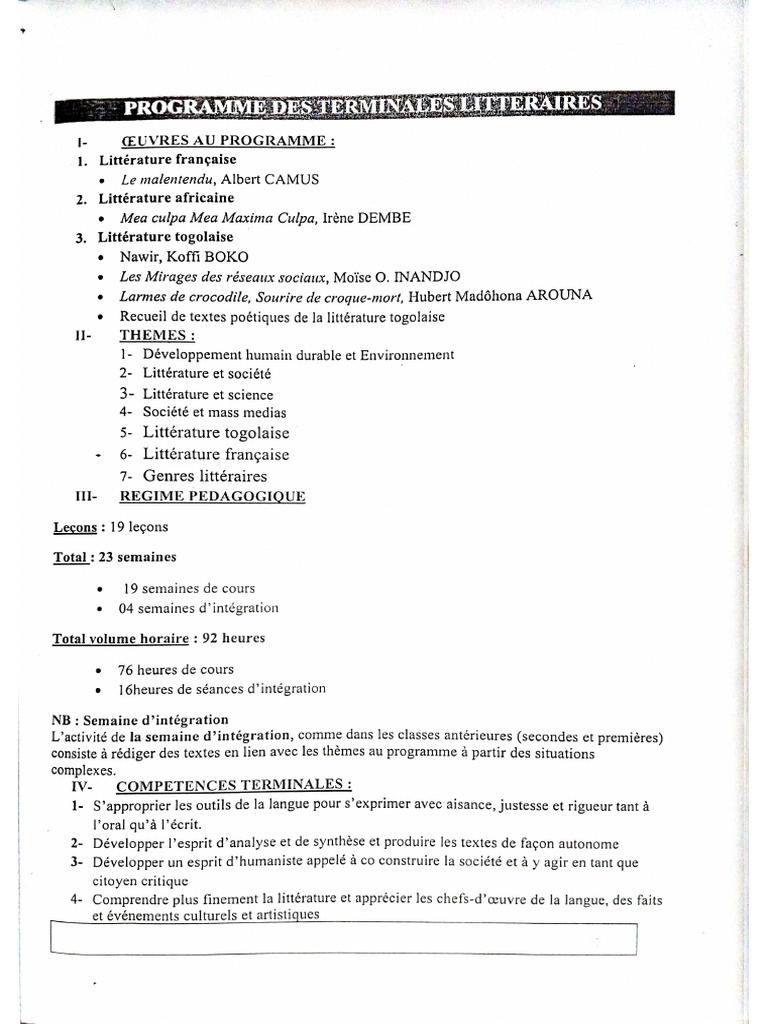 Cours de Français Tlea4 | PDF