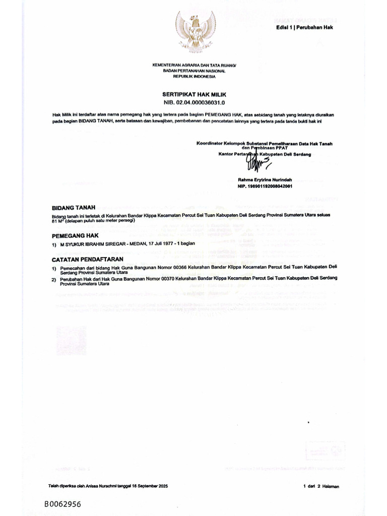 Shm. Arianto (M.syukur Ibrahim Siregar) | PDF