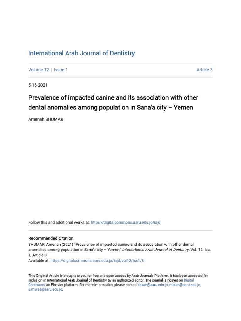 Canine Transposition - Approaches To TT Laptook1983 Ackerman and Fields ...