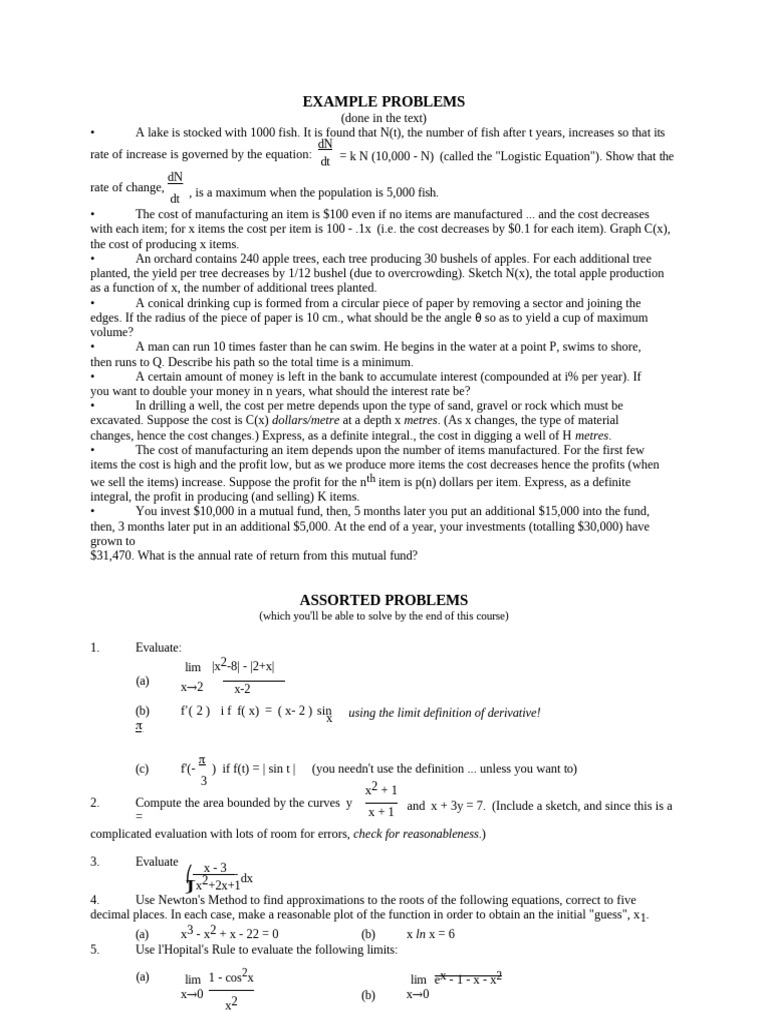 Calculus 1 | PDF | Numbers | Multiplication