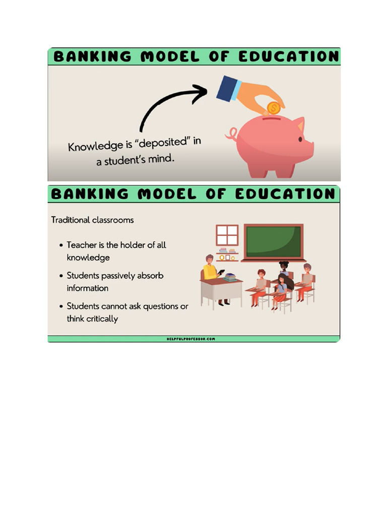 Understanding the Banking Model of Education | PDF | Behavioural ...