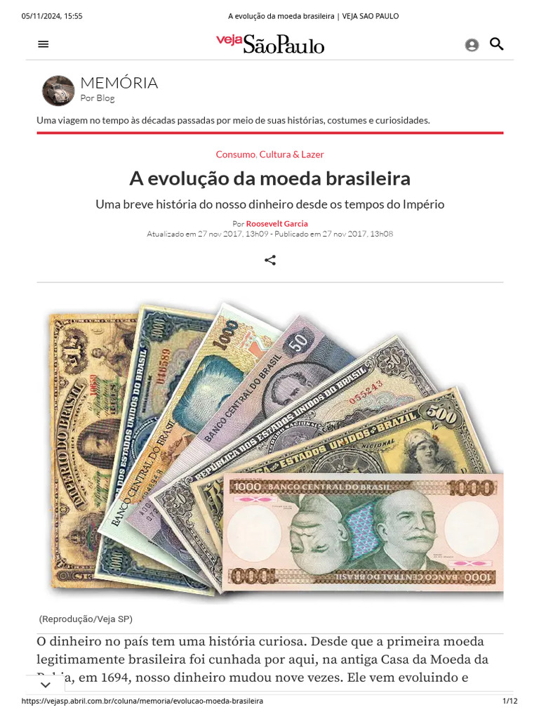 História da Moeda Brasileira | PDF | Moeda | Mercado de câmbio