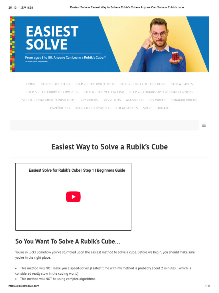 Easiest Rubik's Cube Solving Guide | PDF