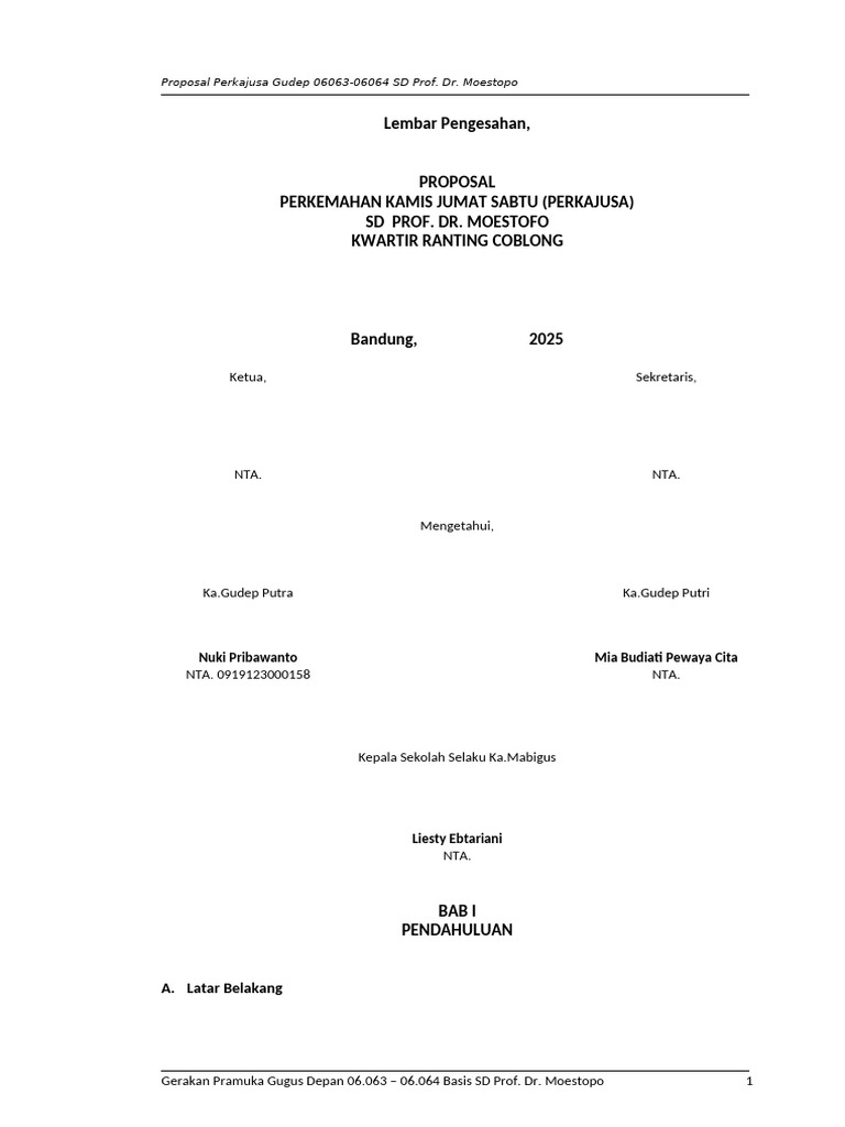 Contoh Proposal.docx 1 | PDF