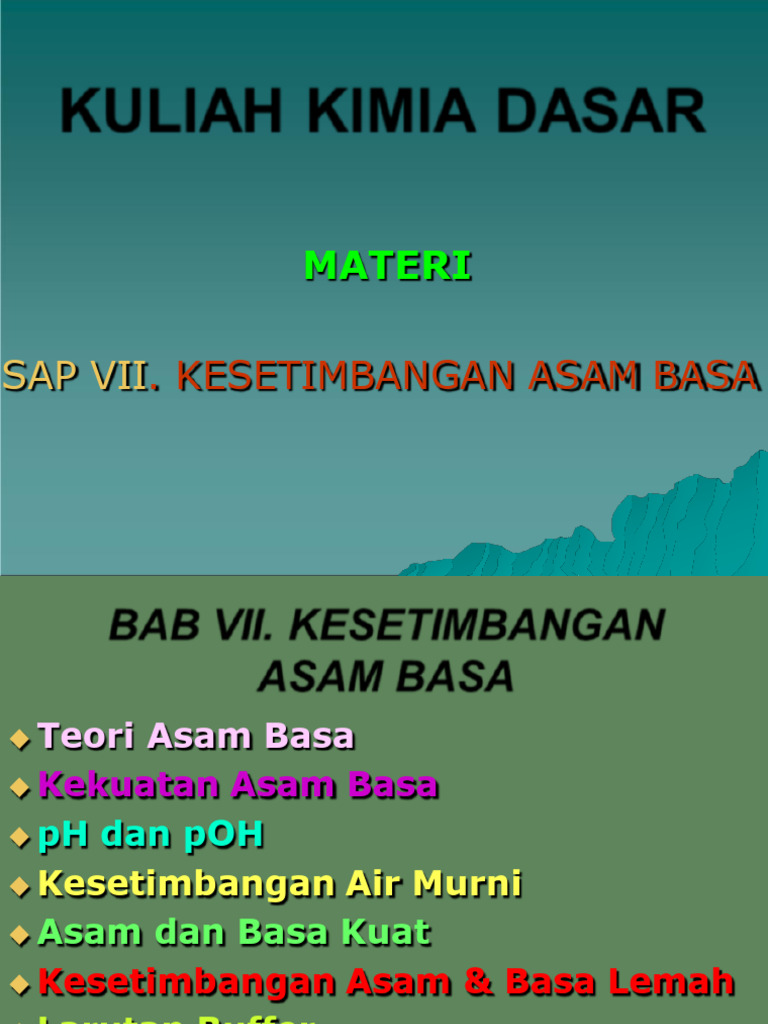 Kesetimbangan Asam Basa | PDF