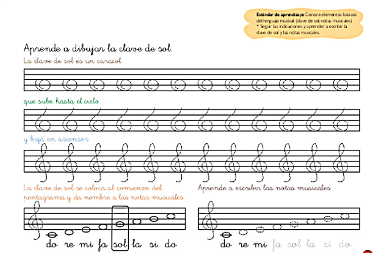 Escribir Clave de Sol | PDF