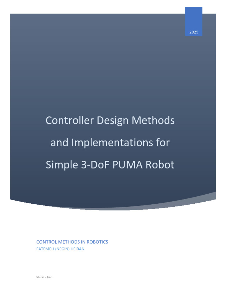 PUMA Robot 3-DoF Controller Design | PDF | Kinematics | Mechanical ...