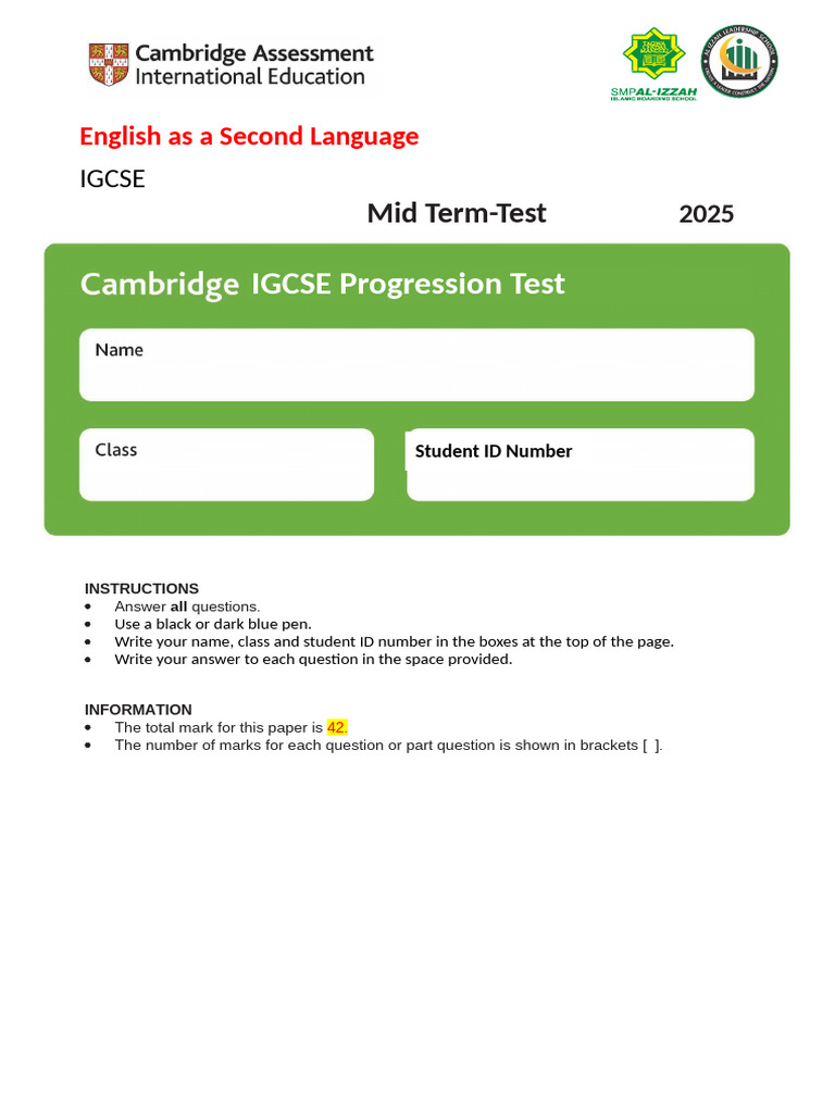 Template IGCSE | PDF