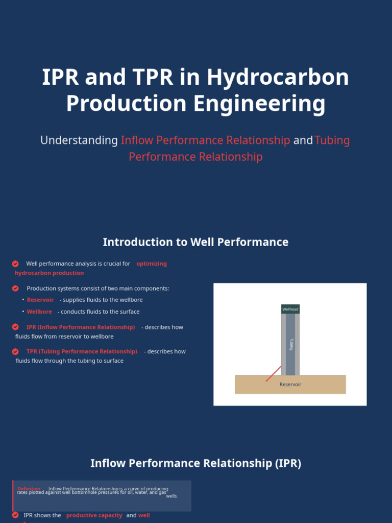 IPR and TPR in Hydrocarbon Production Engineering | PDF | Pressure ...