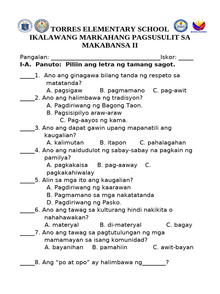 PT Makabansa 2 Q2-A4 | PDF